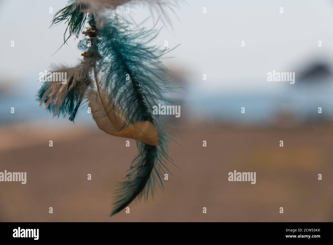 Schmuck aus Federn, die im Sommer am Strand schwanken Stockfotografie ...