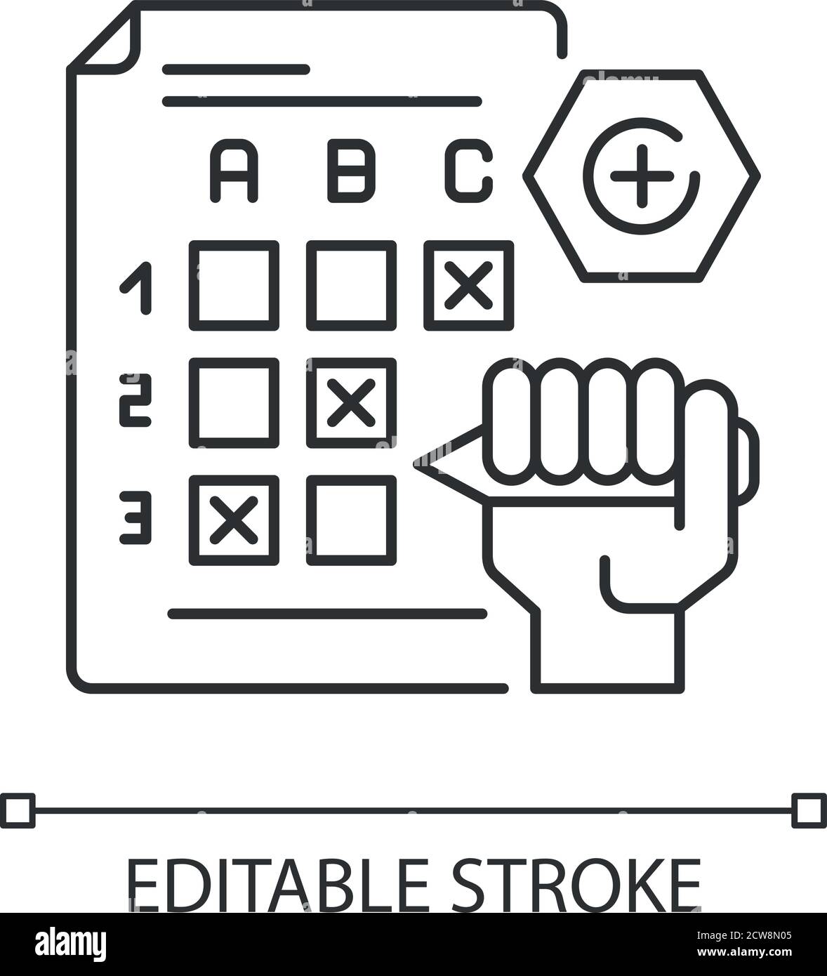 Multiple choice test school Stock-Vektorgrafiken kaufen - Alamy