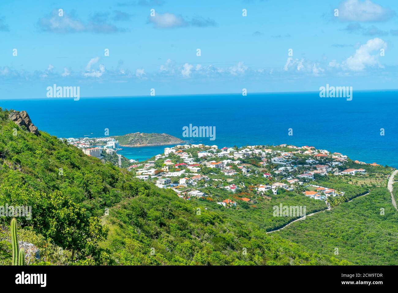 Die karibische Insel St.maarten / St. martin Stadtbild Stockfotografie ...