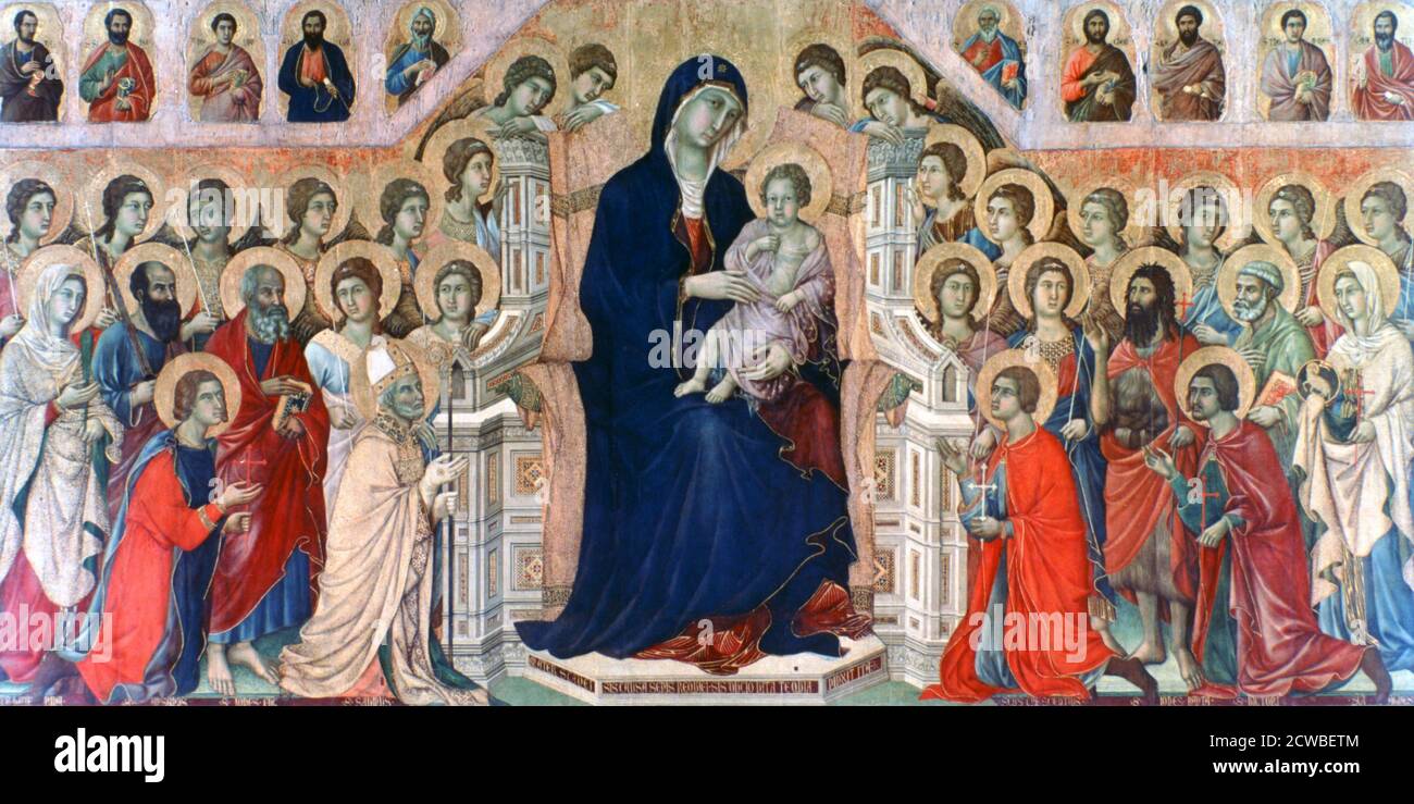 Maesta', (Madonna mit Engeln und Heiligen), 1308-1311. Künstler: Duccio di Buoninsegna. Duccio ...