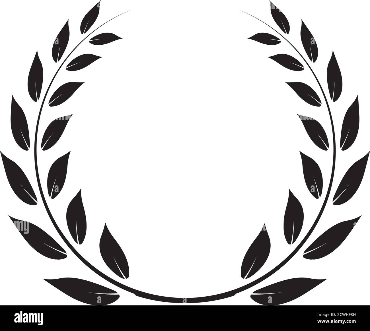 Lorbeerkranz vektor logo design -Fotos und -Bildmaterial in hoher ...