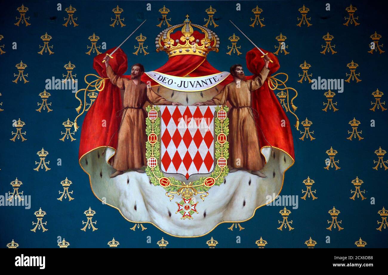 Monaco coat arms -Fotos und -Bildmaterial in hoher Auflösung – Alamy