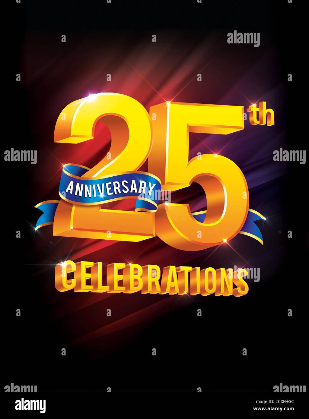 Goldene 25 Geburtstagsfeier Stockfotos und -bilder Kaufen - Alamy