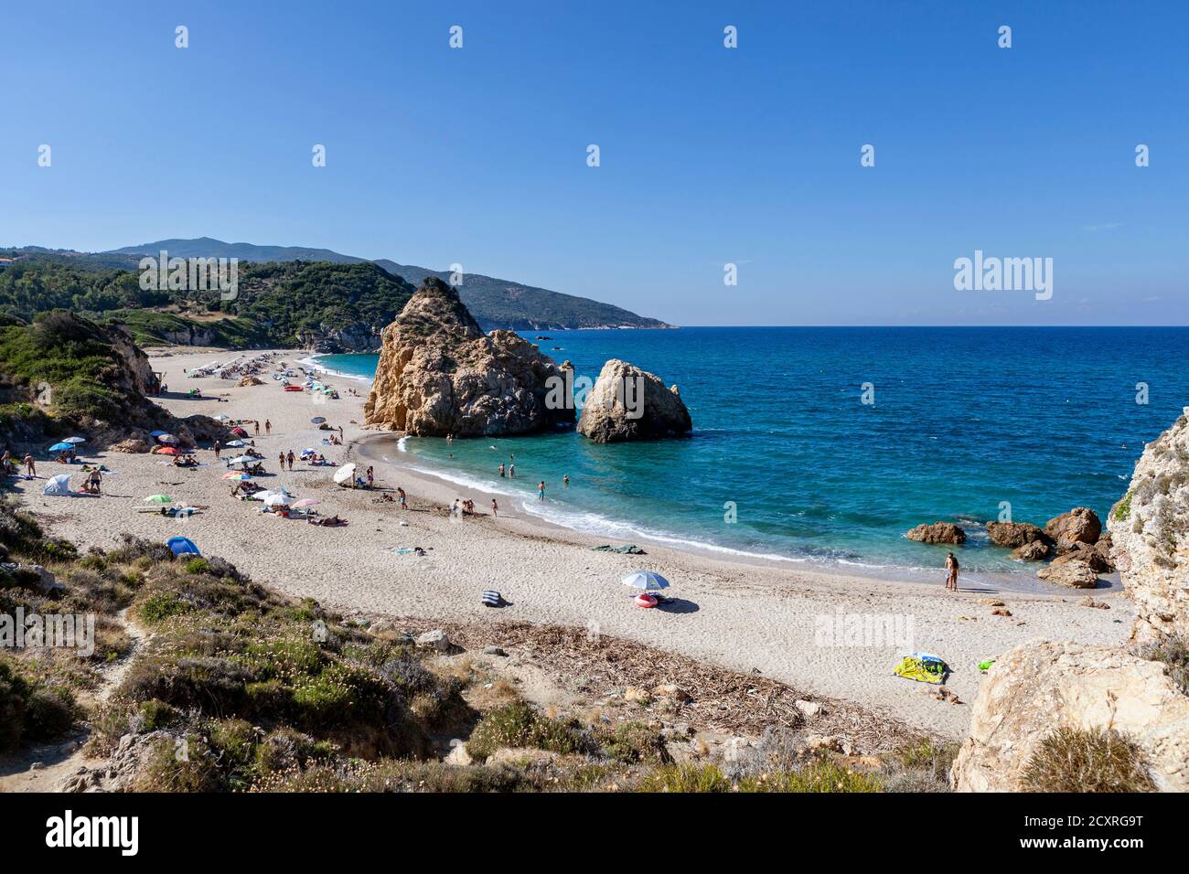 Strände von Griechenland, Potistika Strand, Volos Bezirk, Pelion ...