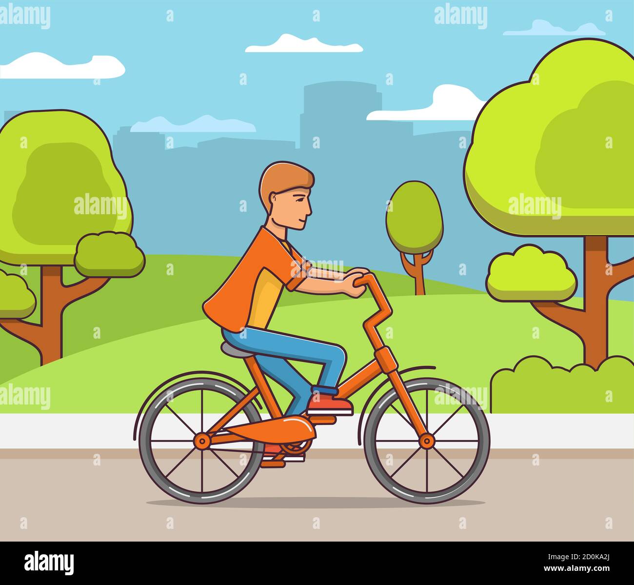 Cartoon radfahrer -Fotos und -Bildmaterial in hoher Auflösung – Alamy