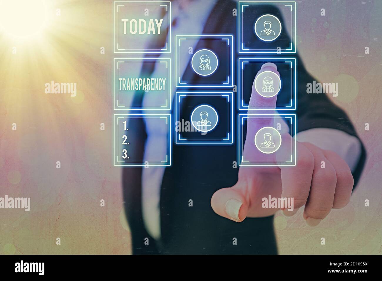 Textzeichen mit Transparenz. Geschäftsfoto zeigt etwas transparentes ...