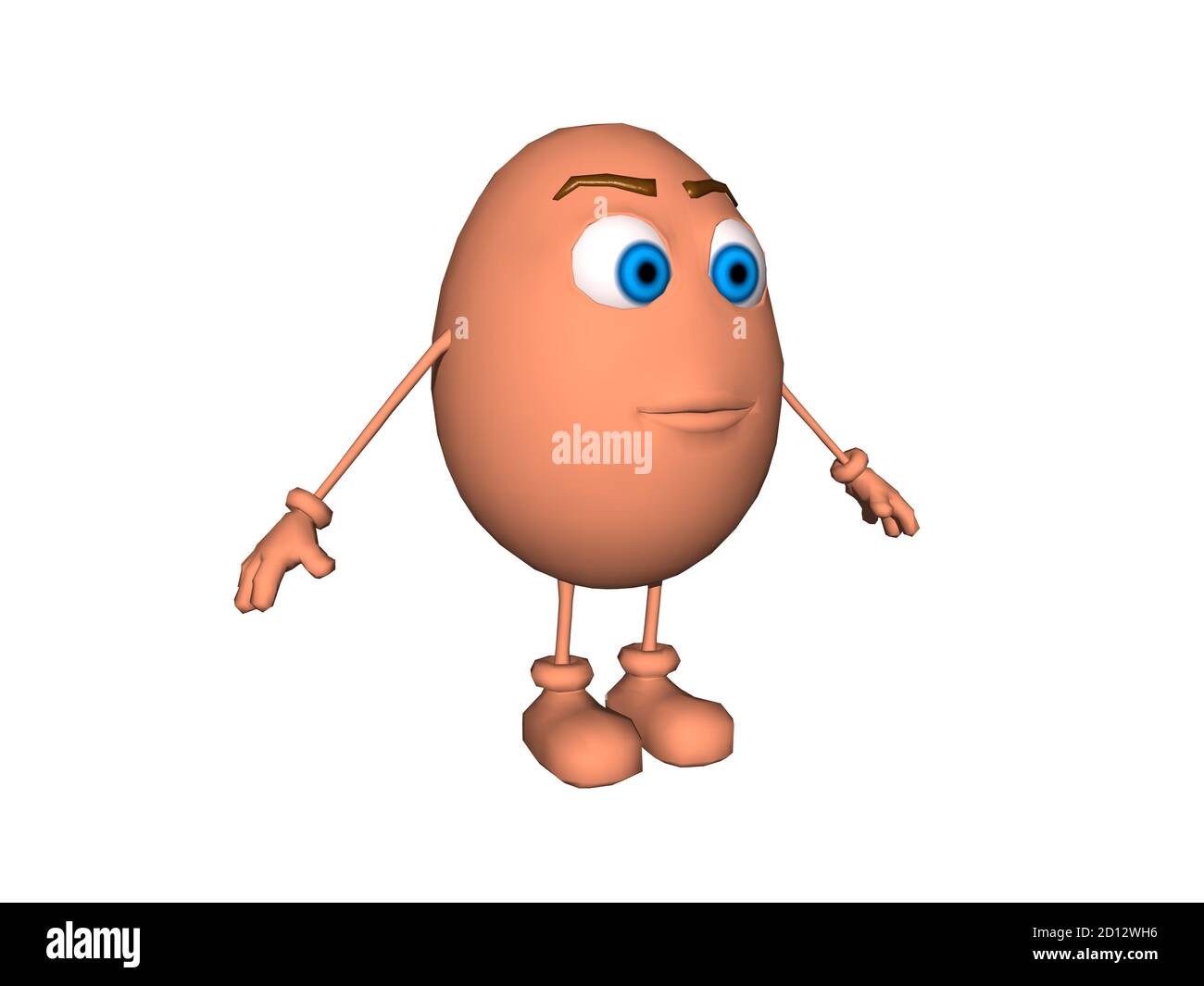 Cartoon Ei mit Gesicht und Gliedmaßen Stockfotografie - Alamy