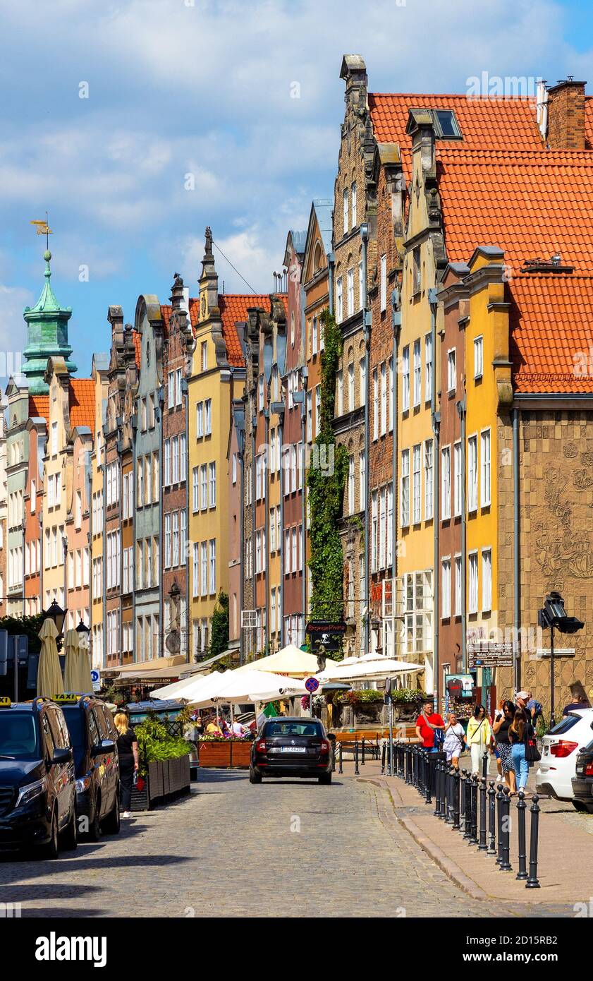 Danzig, Pommern / Polen - 2020/07/14: Panoramablick auf die Altstadt ...