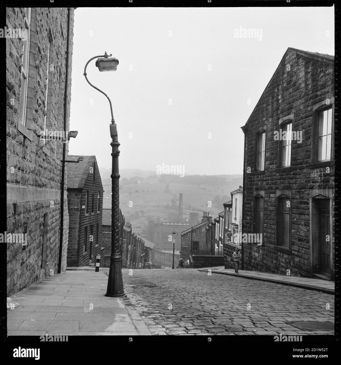 Blick Richtung Süden entlang der Exchange Street, Colne mit dem ...