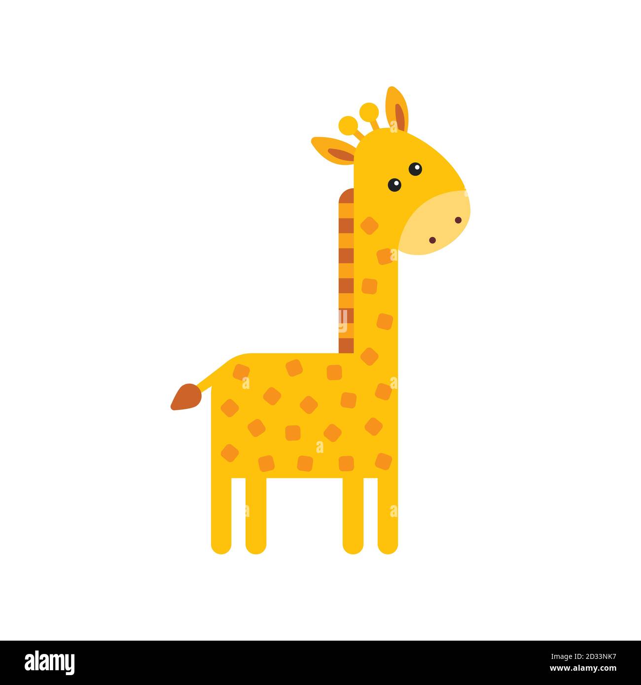 Cute Cartoon trendy Design kleine Giraffe. Kinderbild. Afrikanische ...