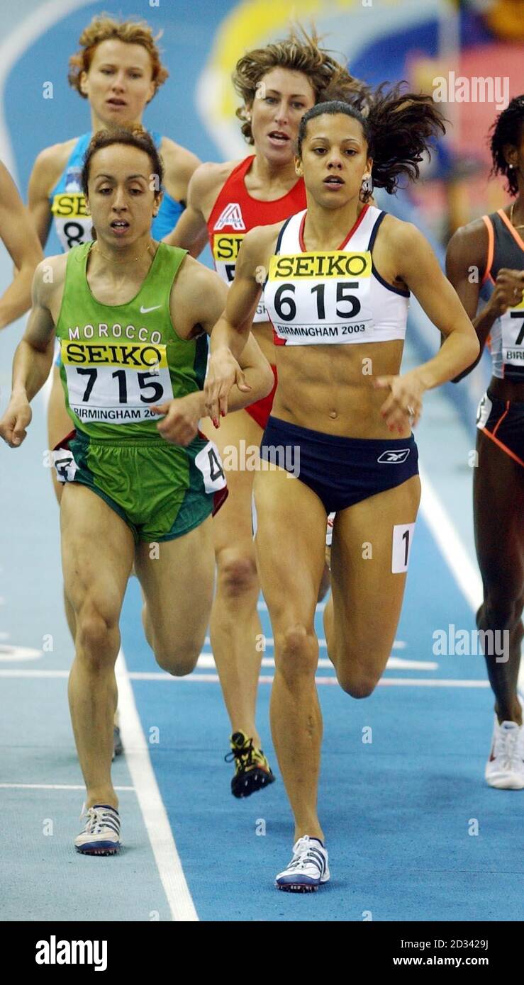 Die Großbritanniens Joanne Fenn (615) ist auf dem Weg zum Qualifying ...