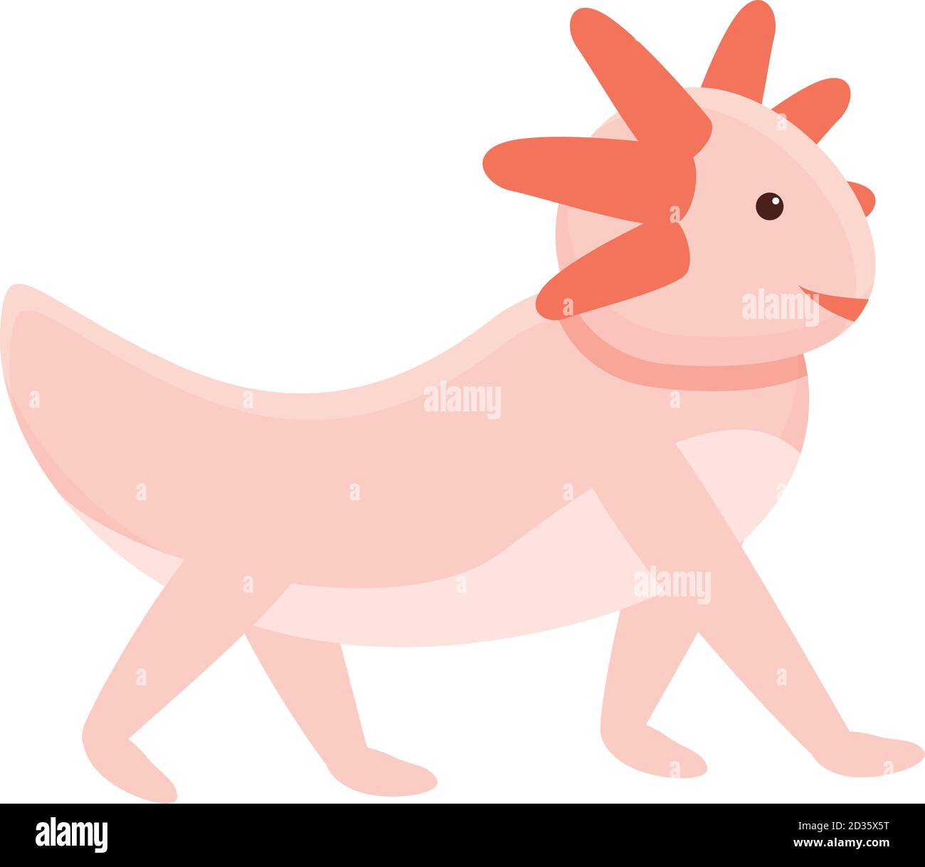 Symbol für Walking Axolotl. Cartoon von Walking axolotl Vektor-Symbol ...