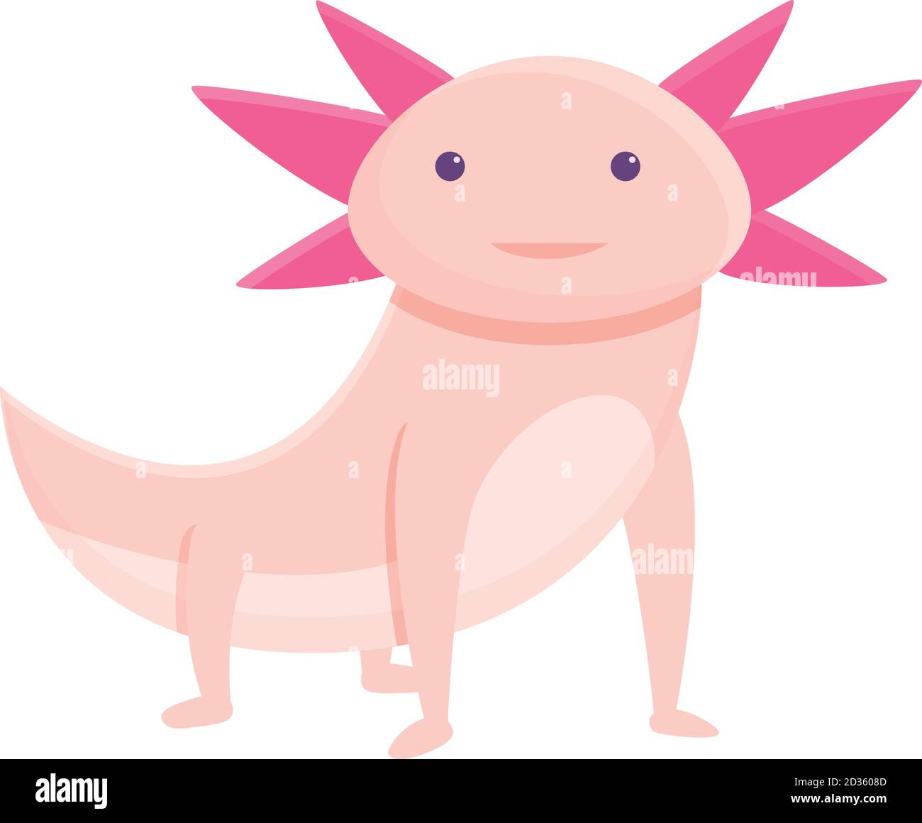 Exotisches Axolotl-Symbol. Cartoon von exotischen Axolotl Vektor-Symbol ...