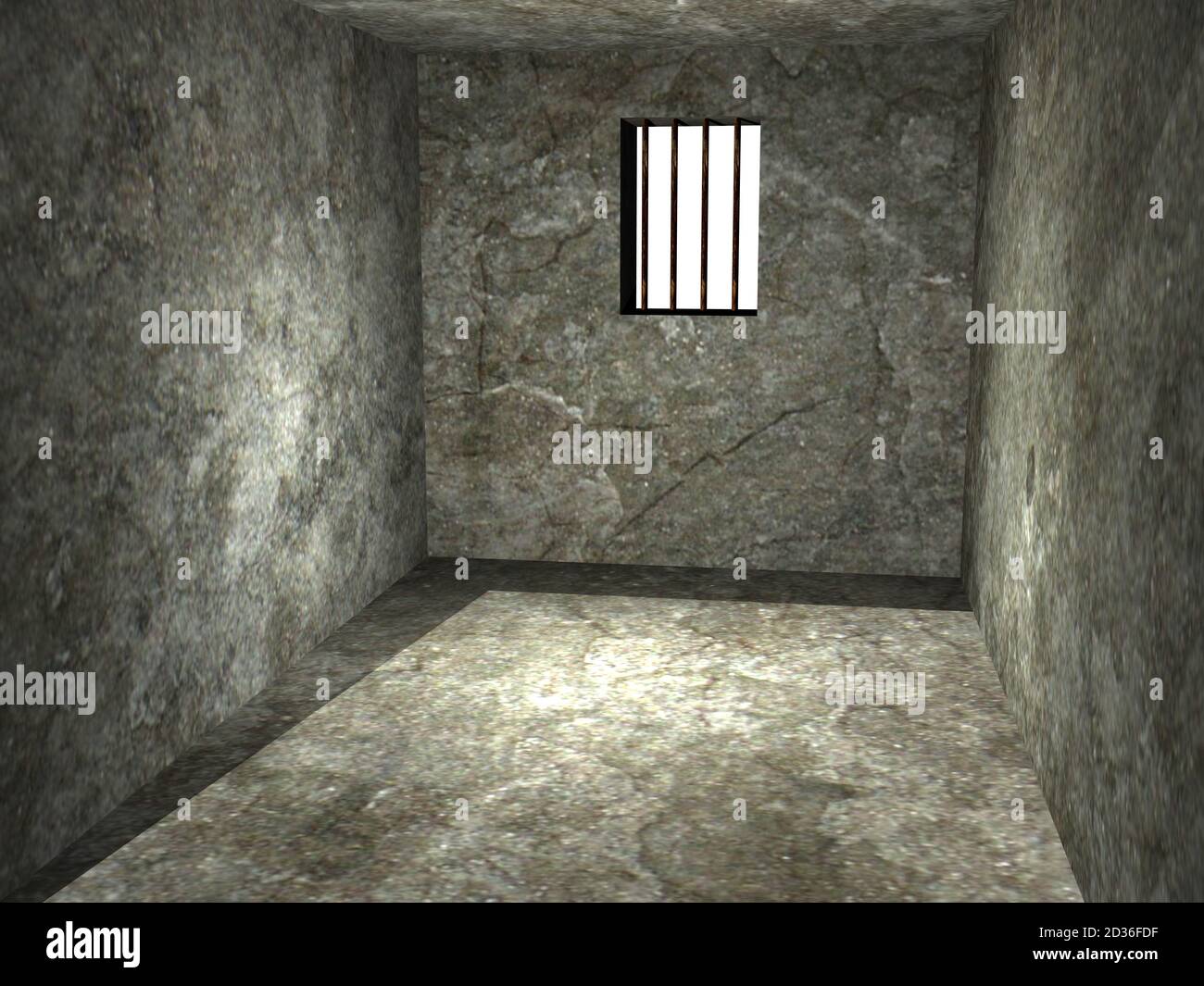 Altes Kellerzimmer oder Kerker mit Gitterfenster Stockfotografie - Alamy