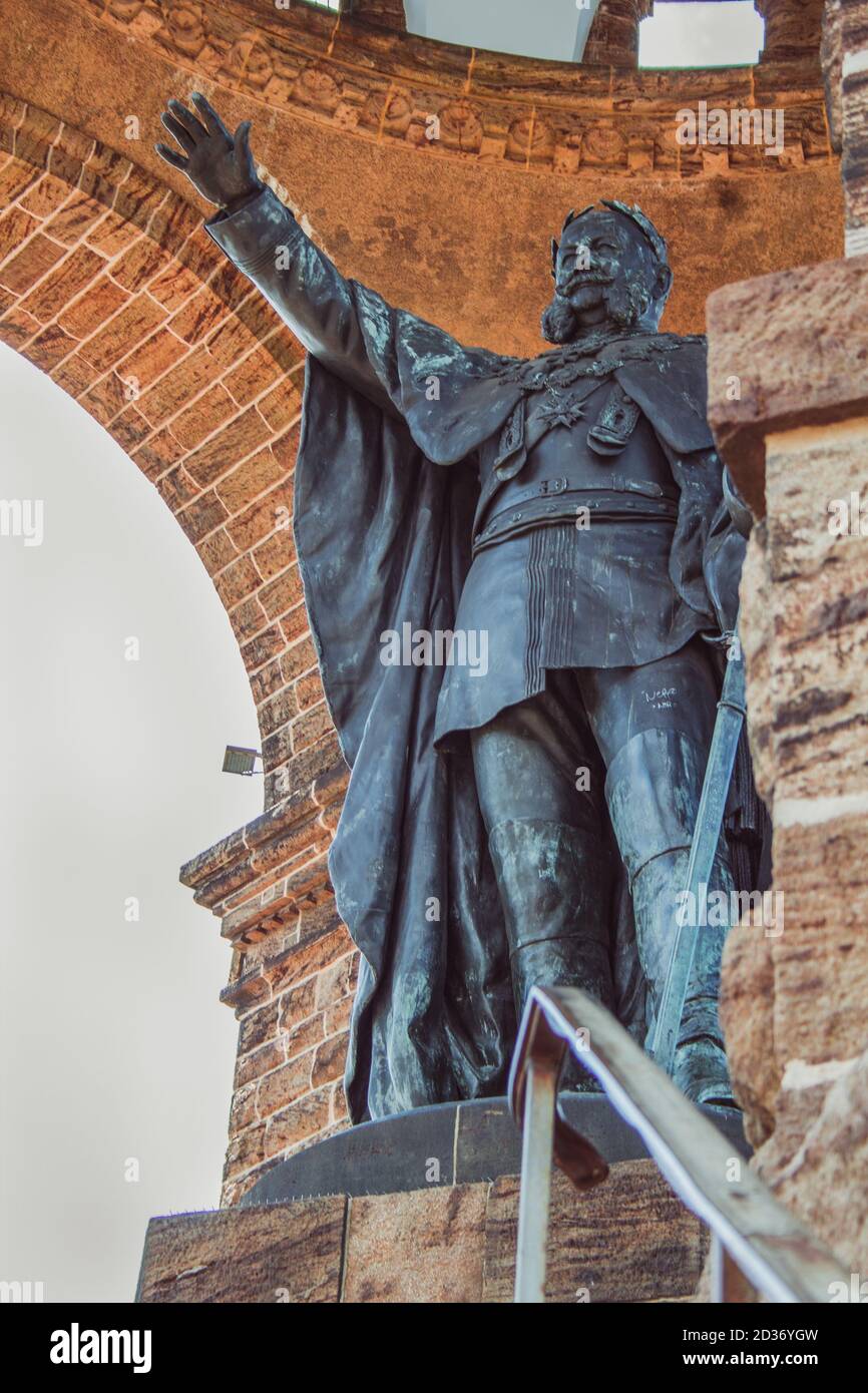 Kaiser-Wilhelm-Denkmal in der Nähe der Stadt Porta Westfalica ...