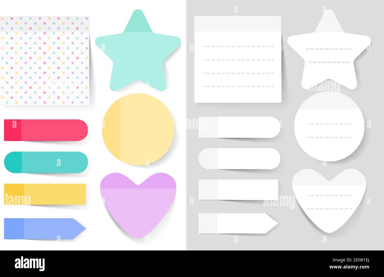 Herzform post it notes Stock-Vektorgrafiken kaufen - Alamy