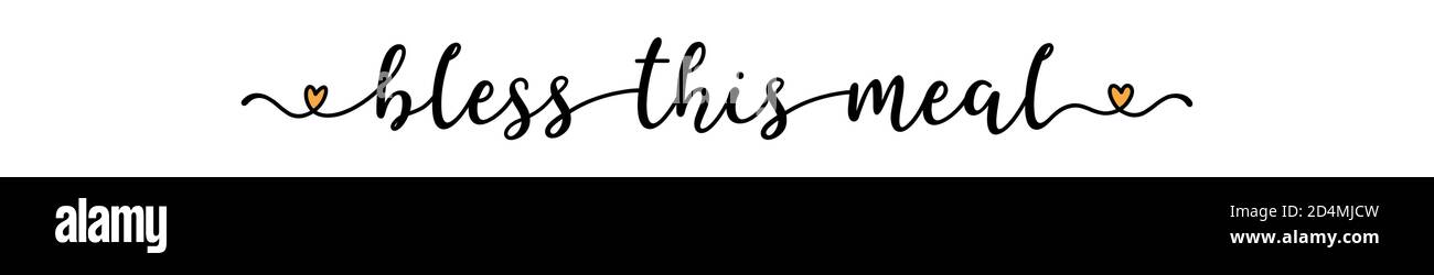 Segne diese mahlzeit Stock-Vektorgrafiken kaufen - Alamy