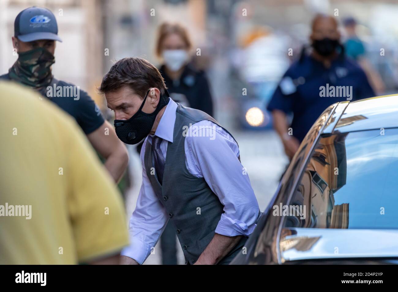 Rom, Italien - 9. Oktober 2020: Schauspieler Tom Cruise in den Straßen ...
