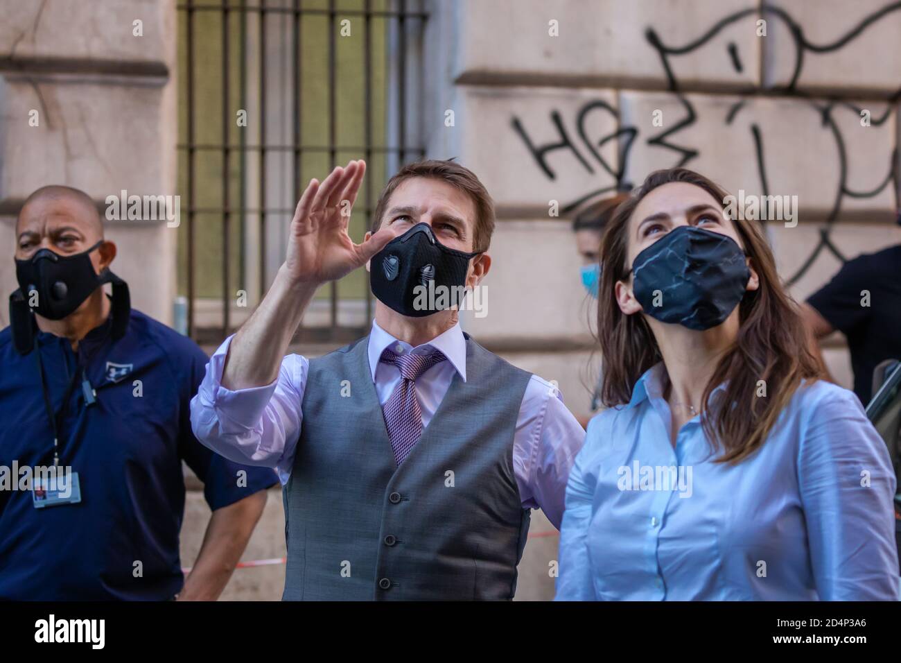 Rom, Italien - 9. Oktober 2020: Schauspieler Tom Cruise in den Straßen ...
