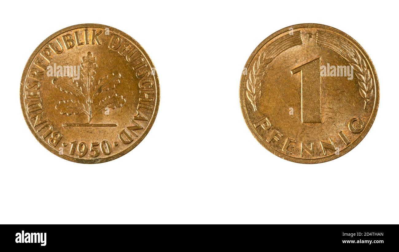 German pfennig coins of 1 -Fotos und -Bildmaterial in hoher Auflösung ...