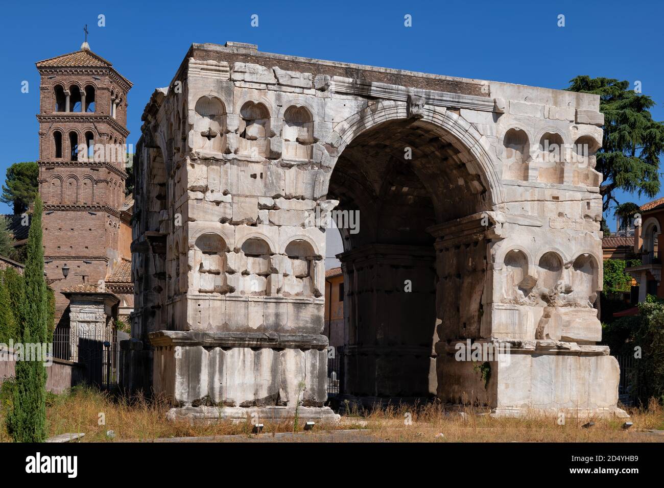Der Janus-Bogen, antike römische Quadrifrons Triumphbogen in Rom ...