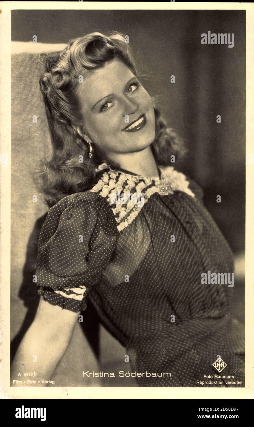 Schauspielerin Kristina Söderbaum im Pünktchenkleid weltweit im Einsatz ...