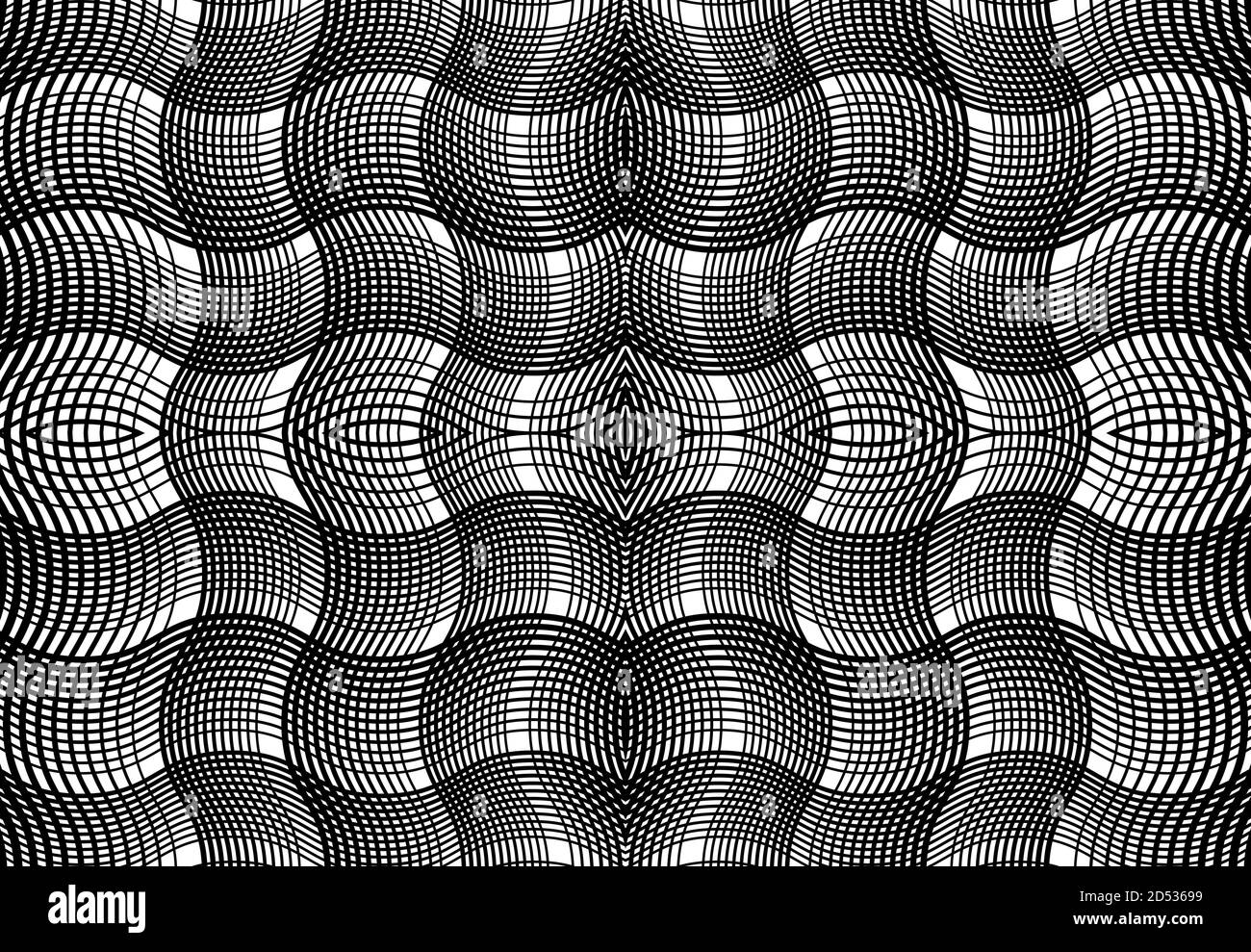 Wiederholbare und kachelbare Gitter, Netz aus Zick-Zack, Kreuz-und ...