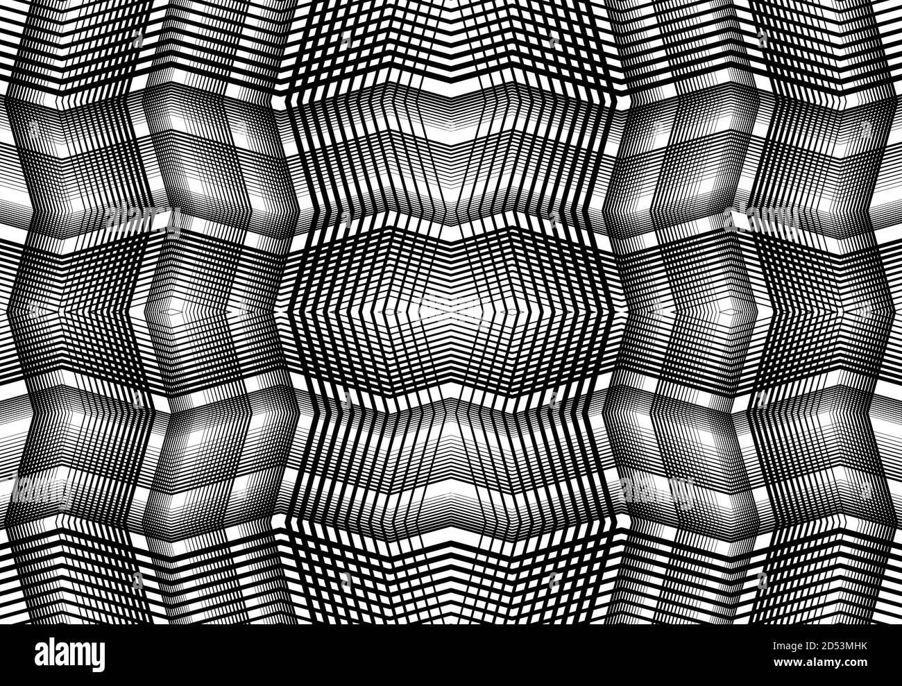 Wiederholbare und kachelbare Gitter, Netz aus Zick-Zack, Kreuz-und ...