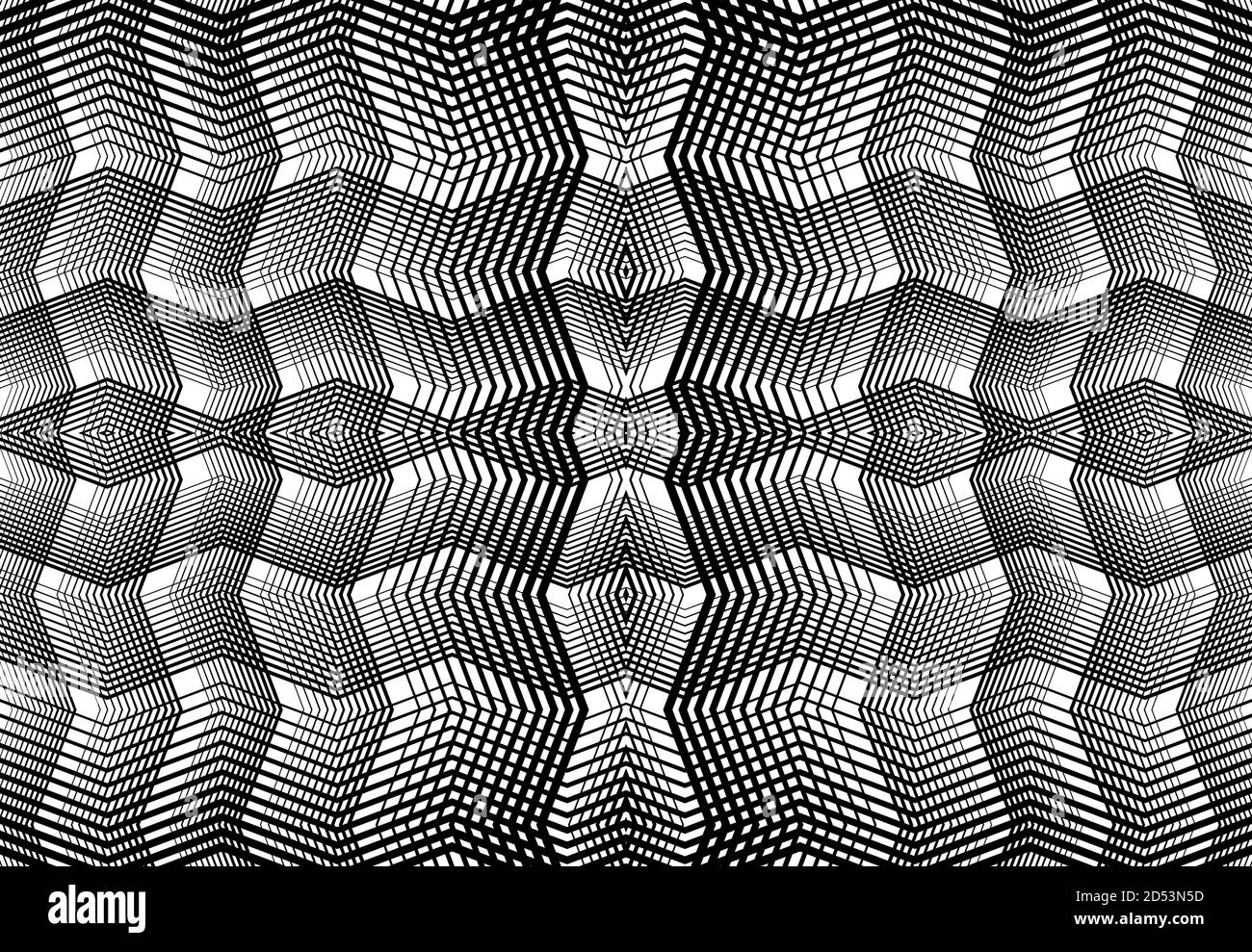 Wiederholbare und kachelbare Gitter, Netz aus Zick-Zack, Kreuz-und ...