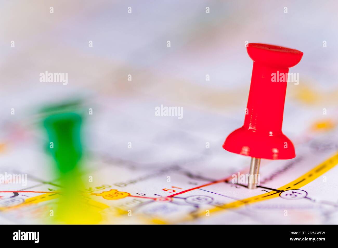 Auf der karte markieren Stockfotos und -bilder Kaufen - Alamy