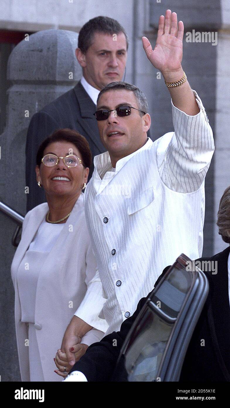 Belgische geborene Hollywood star Jean-Claude Van Damme "Wellenlinien ...