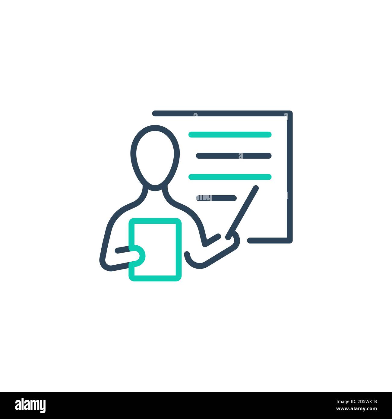 Lehrer, Lehrer Vektor Symbol Symbol auf weißem Hintergrund isoliert ...