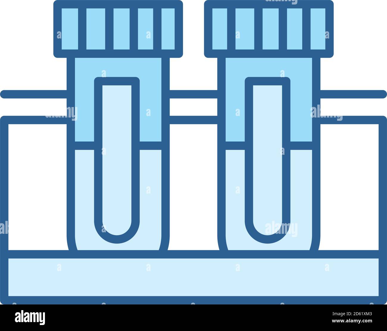 Medizinische Chemie Reagenzgläser Geräte Vektor Illustration Linie ...