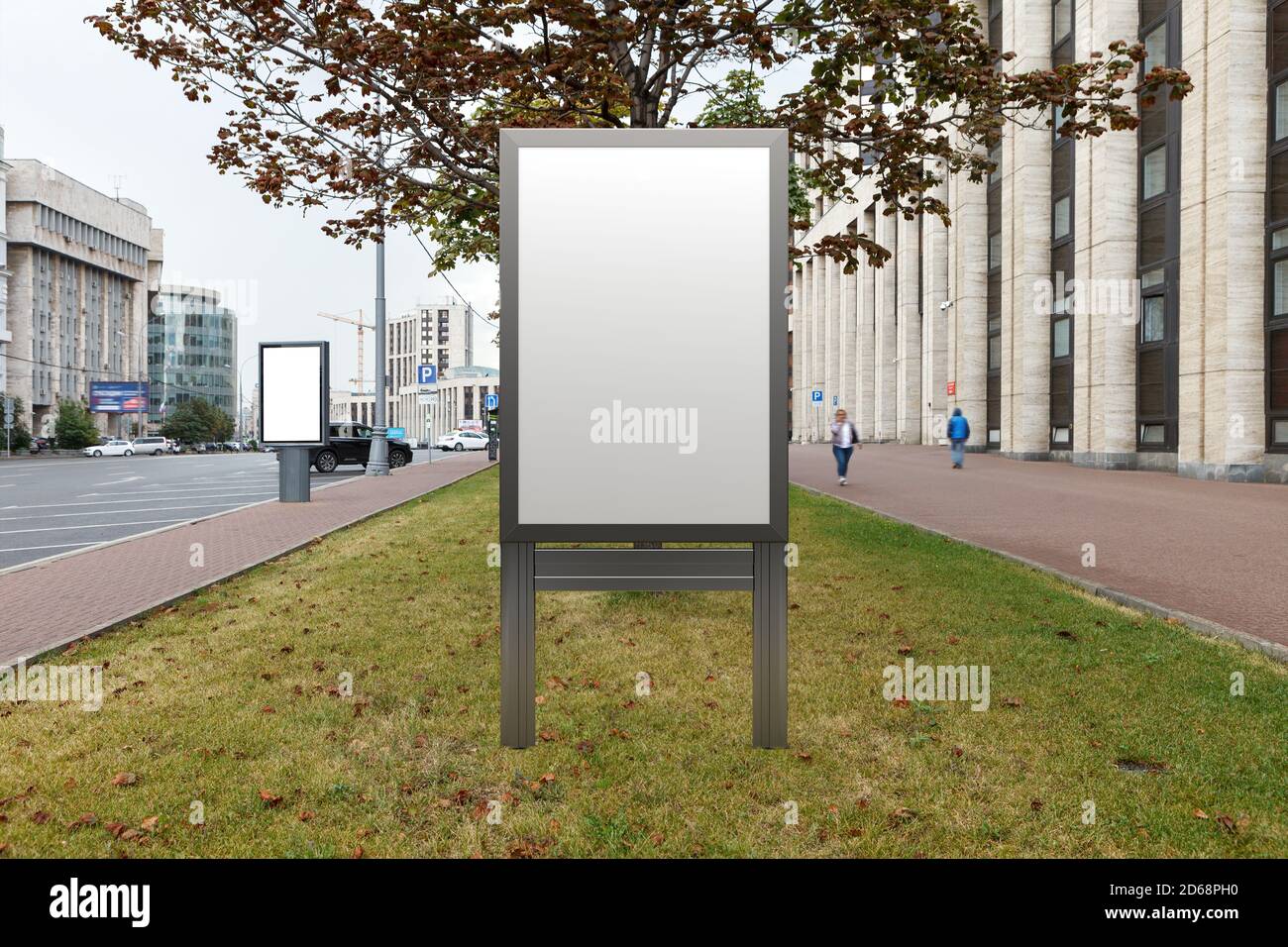 Werbung Plakatwand Stand Mock up auf der Straße. 3d-Illustration ...