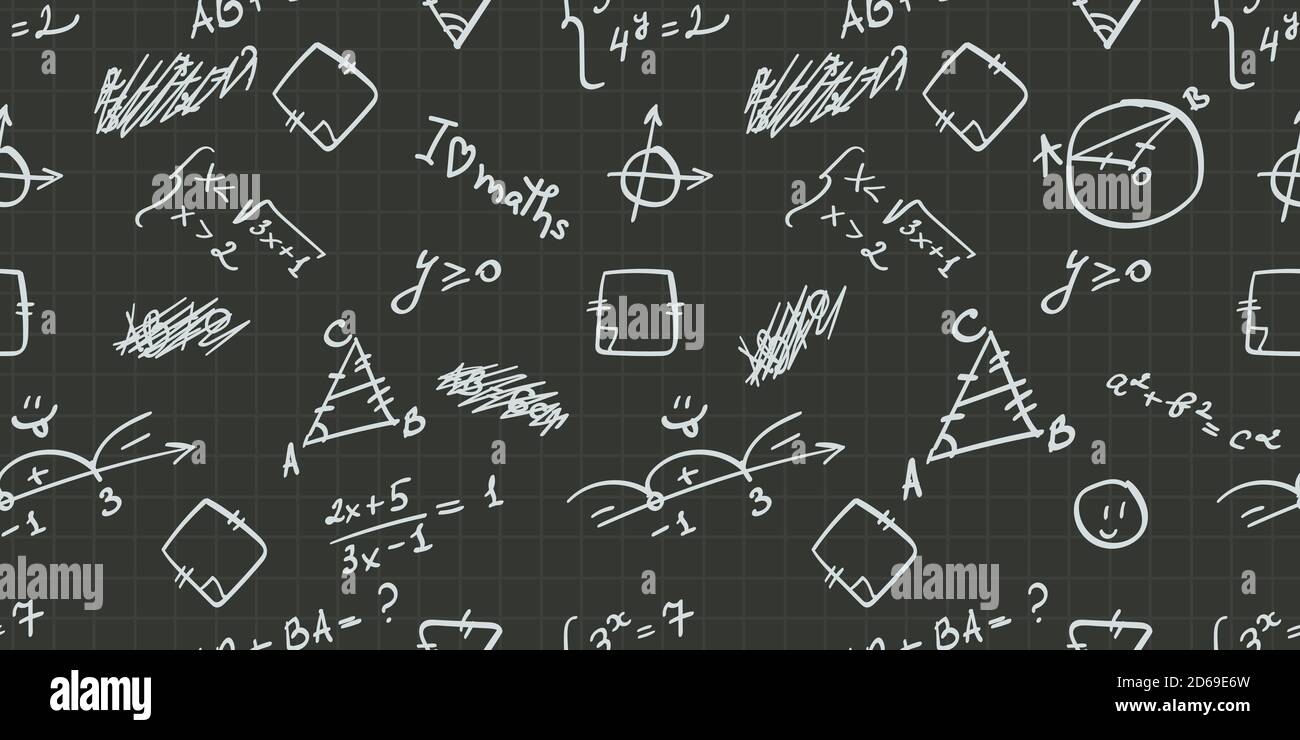 Algebra doodle background Stock-Vektorgrafiken kaufen - Alamy
