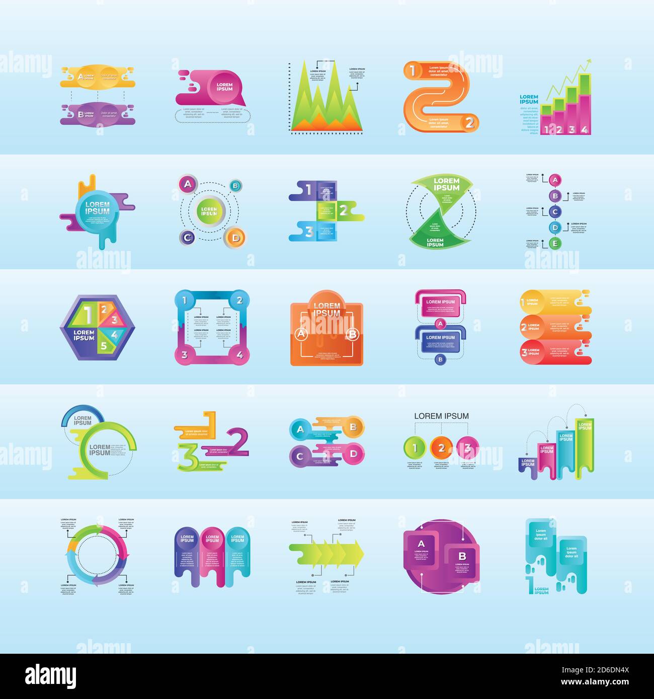 Infografik Set Icons Timeline Workflow Diagramm Planung Business Vektor ...