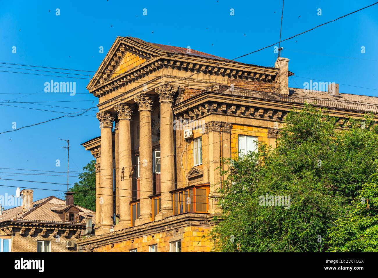 Saporoschje, Ukraine 07.21.2020. Kathedrale oder Soborny Avenue in ...
