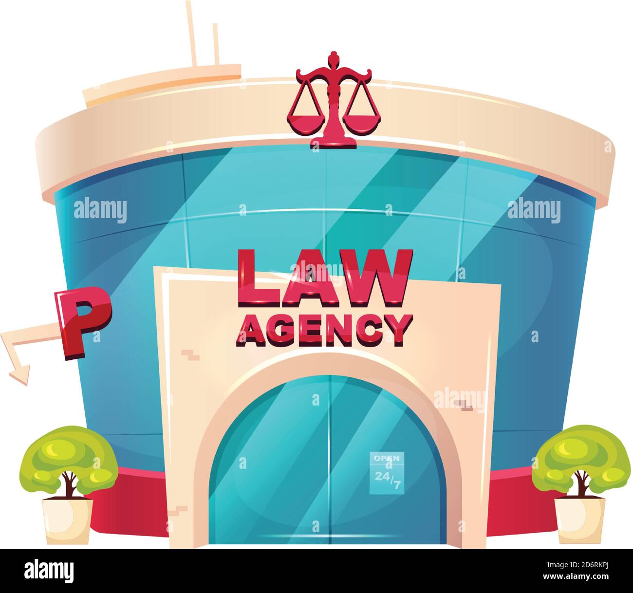 Gesetz Agentur Cartoon Vektor Illustration Stock-Vektorgrafik - Alamy