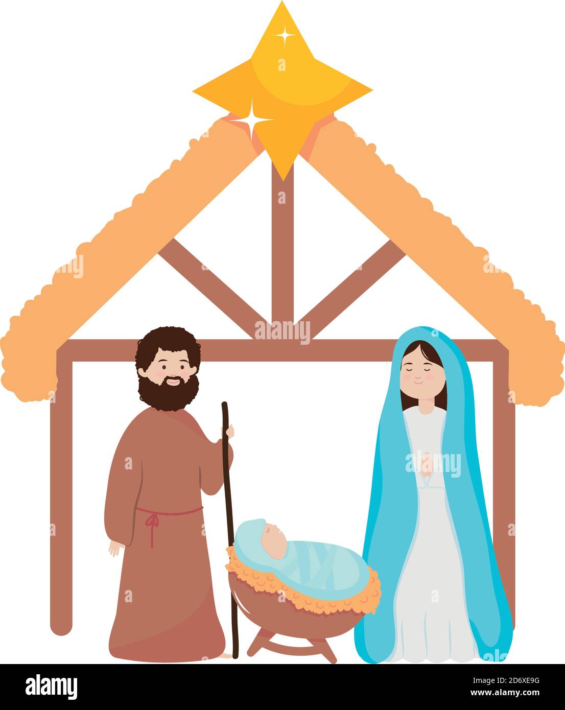 Joseph maria jesus christus cartoon -Fotos und -Bildmaterial in hoher ...