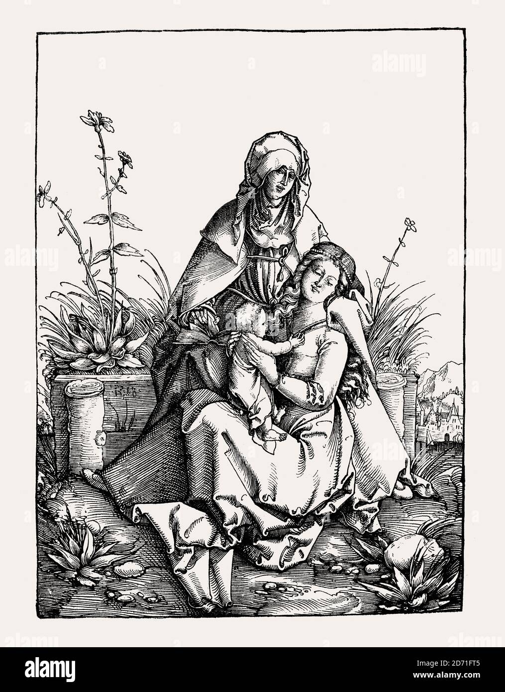 Die Jungfrau Maria und das Kind mit der heiligen Anna, von Albrecht ...