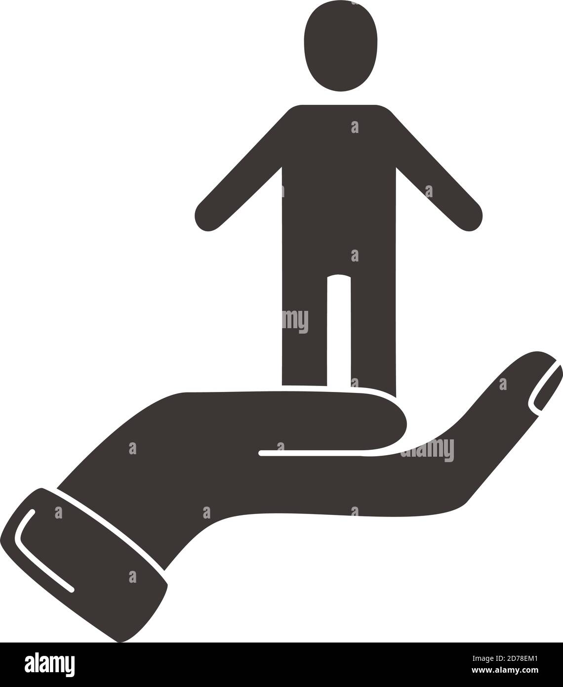 Hand Menschen heben menschliche Figur Silhouette Silhouette Stil Symbol ...