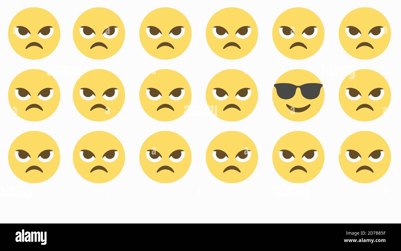 Angry emoji Stock-Vektorgrafiken kaufen - Alamy