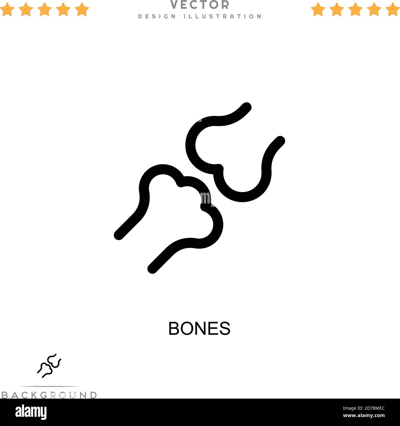 Knochen-Symbol. Einfaches Element aus der digitalen Störungs-Sammlung ...