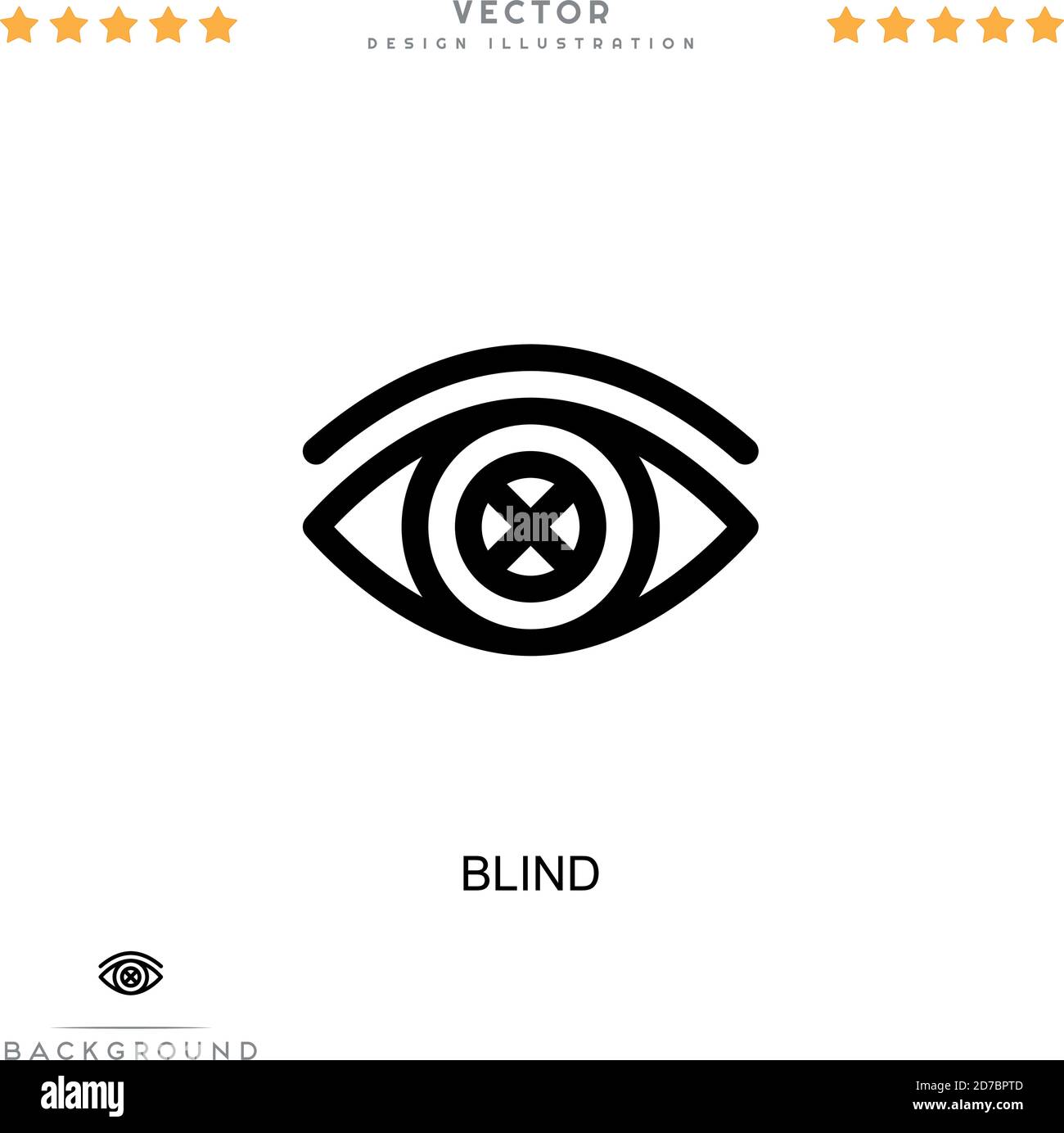 Blindes Symbol. Einfaches Element aus der digitalen Störungs-Sammlung ...