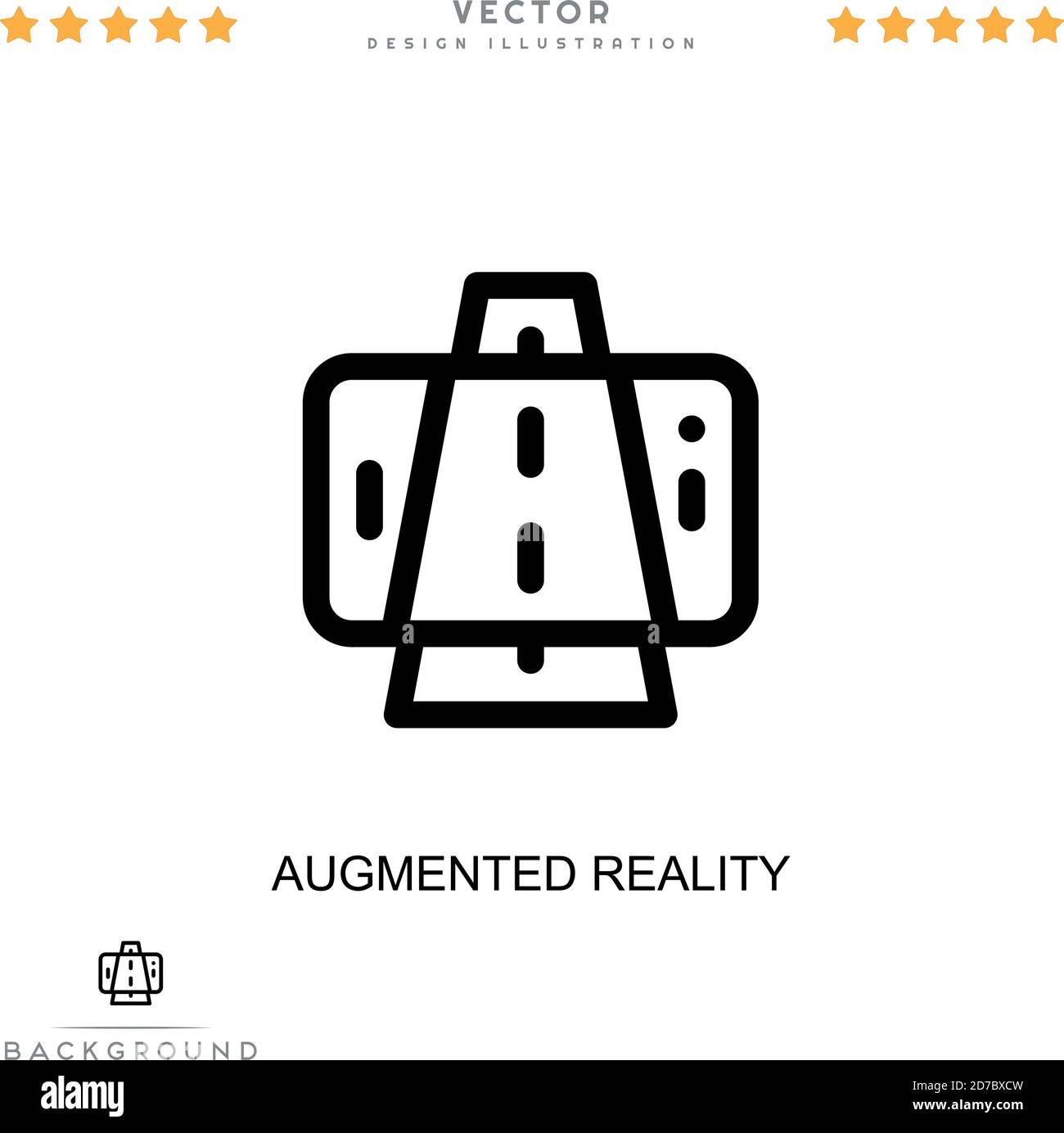 Augmented Reality-Symbol. Einfaches Element aus der digitalen Störungs ...