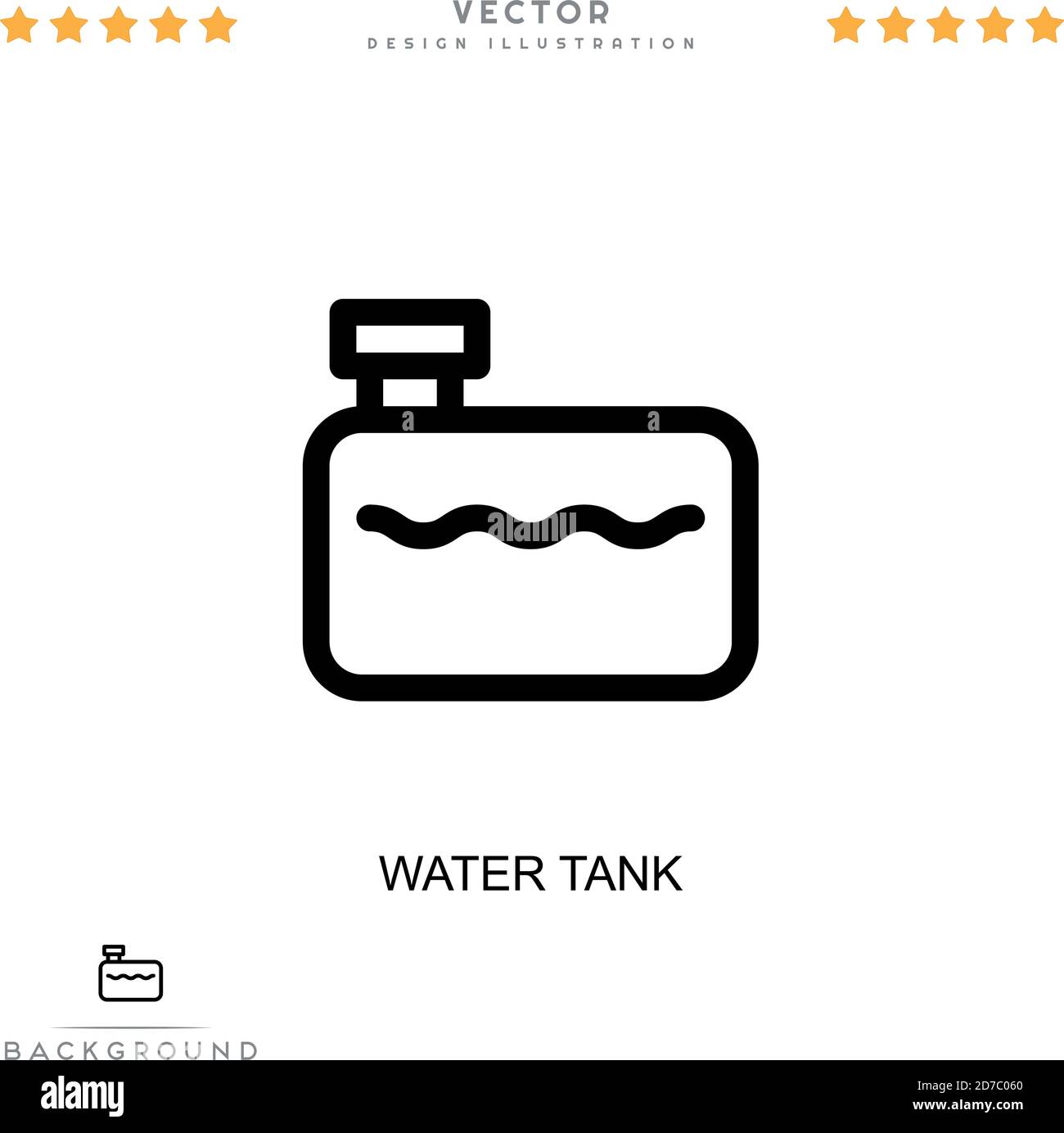 Symbol für Wasserbehälter. Einfaches Element aus der digitalen Störungs ...