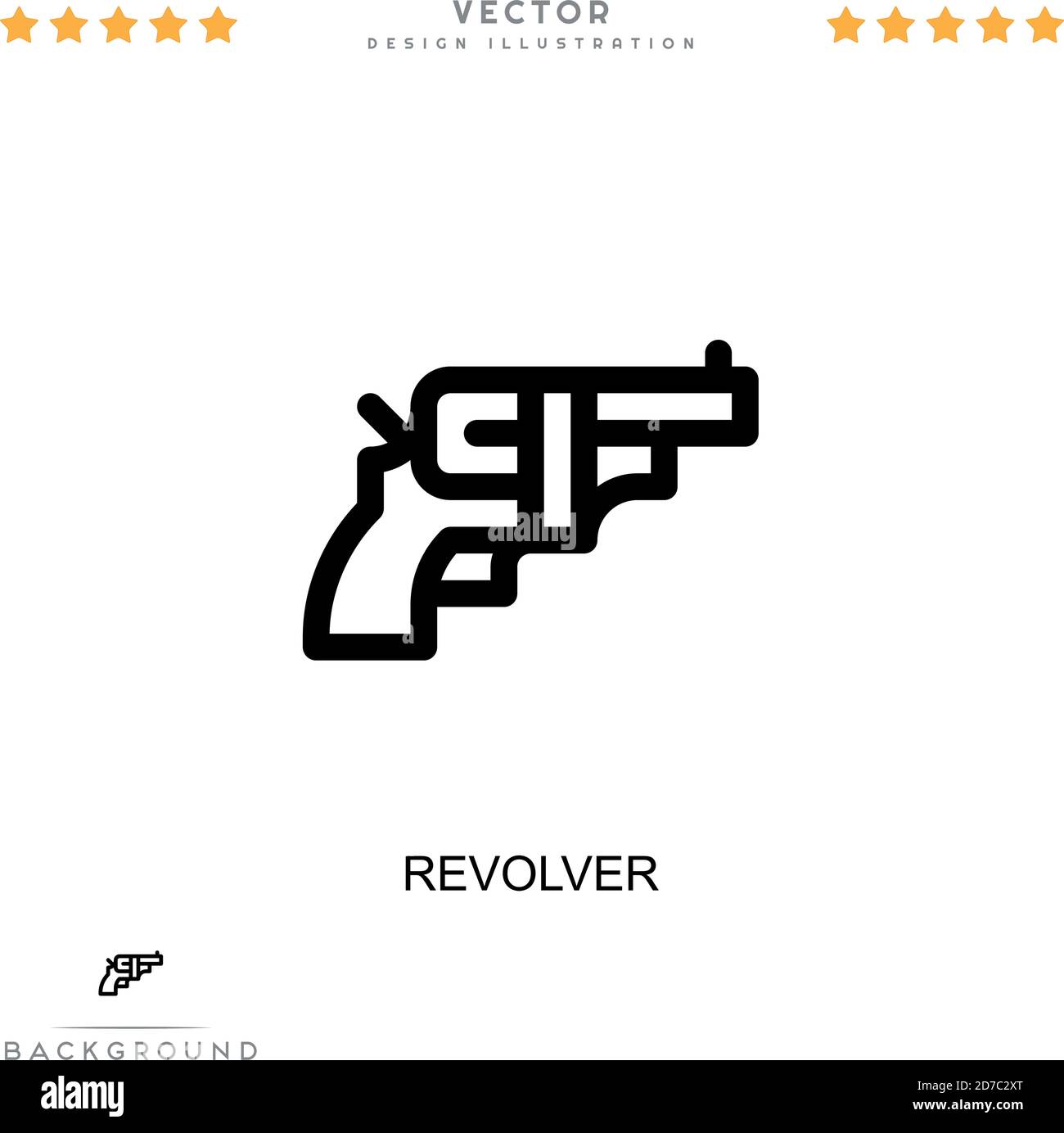 Revolver-Symbol. Einfaches Element aus der digitalen Störungs-Sammlung ...