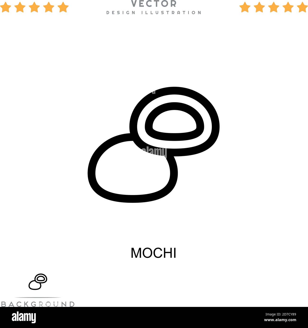 Mochi-Symbol. Einfaches Element aus der digitalen Störungs-Sammlung ...