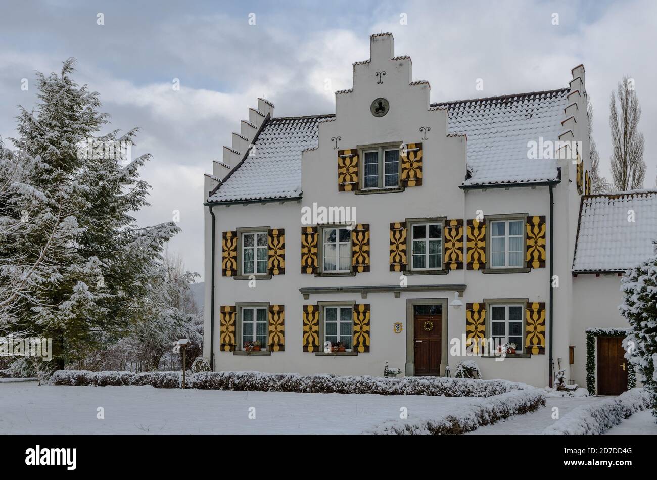 Kloster Werd auf der Insel Werd bei Stein am Rhein im Winter, Eschenz ...