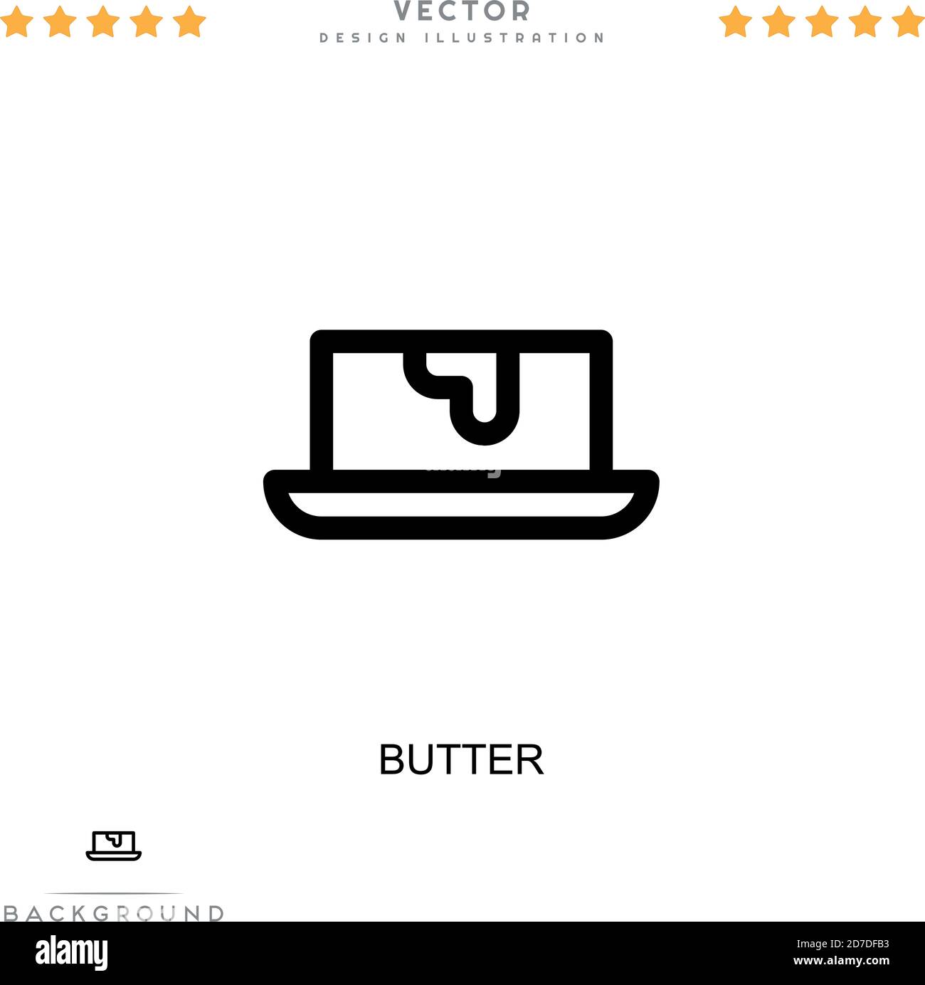 Buttersymbol. Einfaches Element aus der digitalen Störungs-Sammlung ...